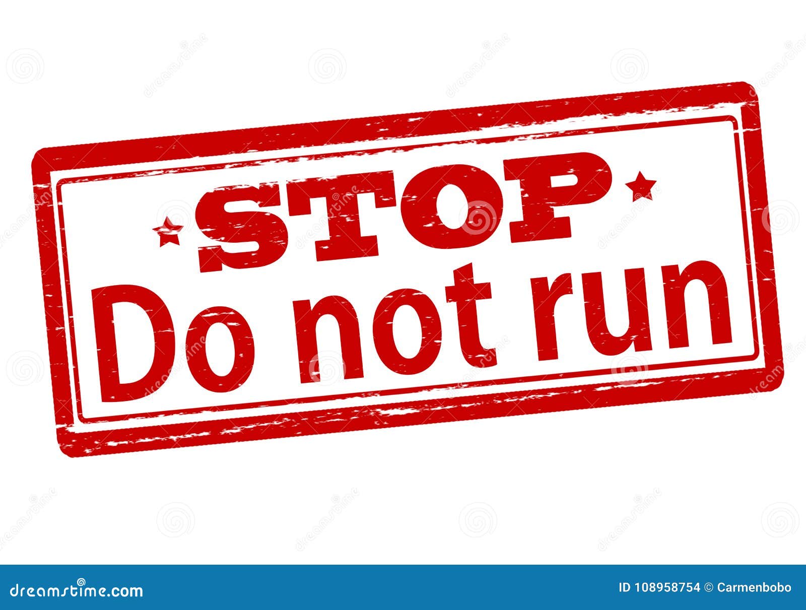 Do not run stock illustration. Illustration of bring - 108958754