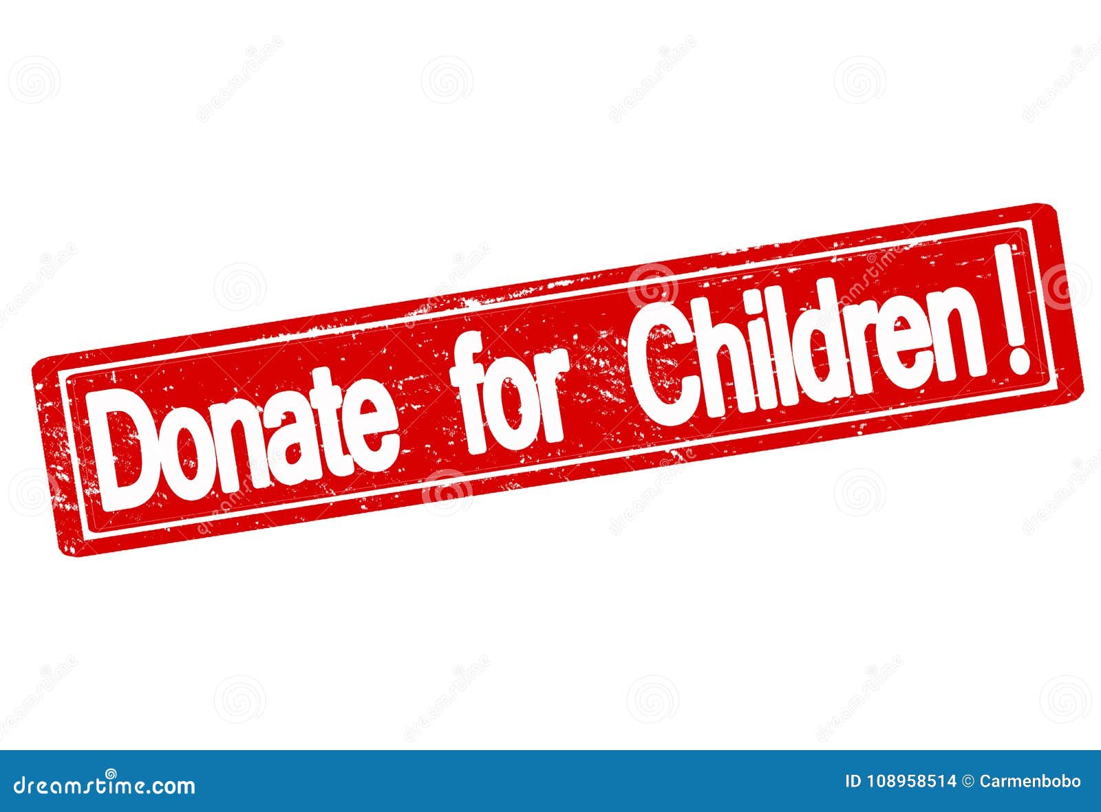 Donate for children stock illustration. Illustration of sign - 108958514