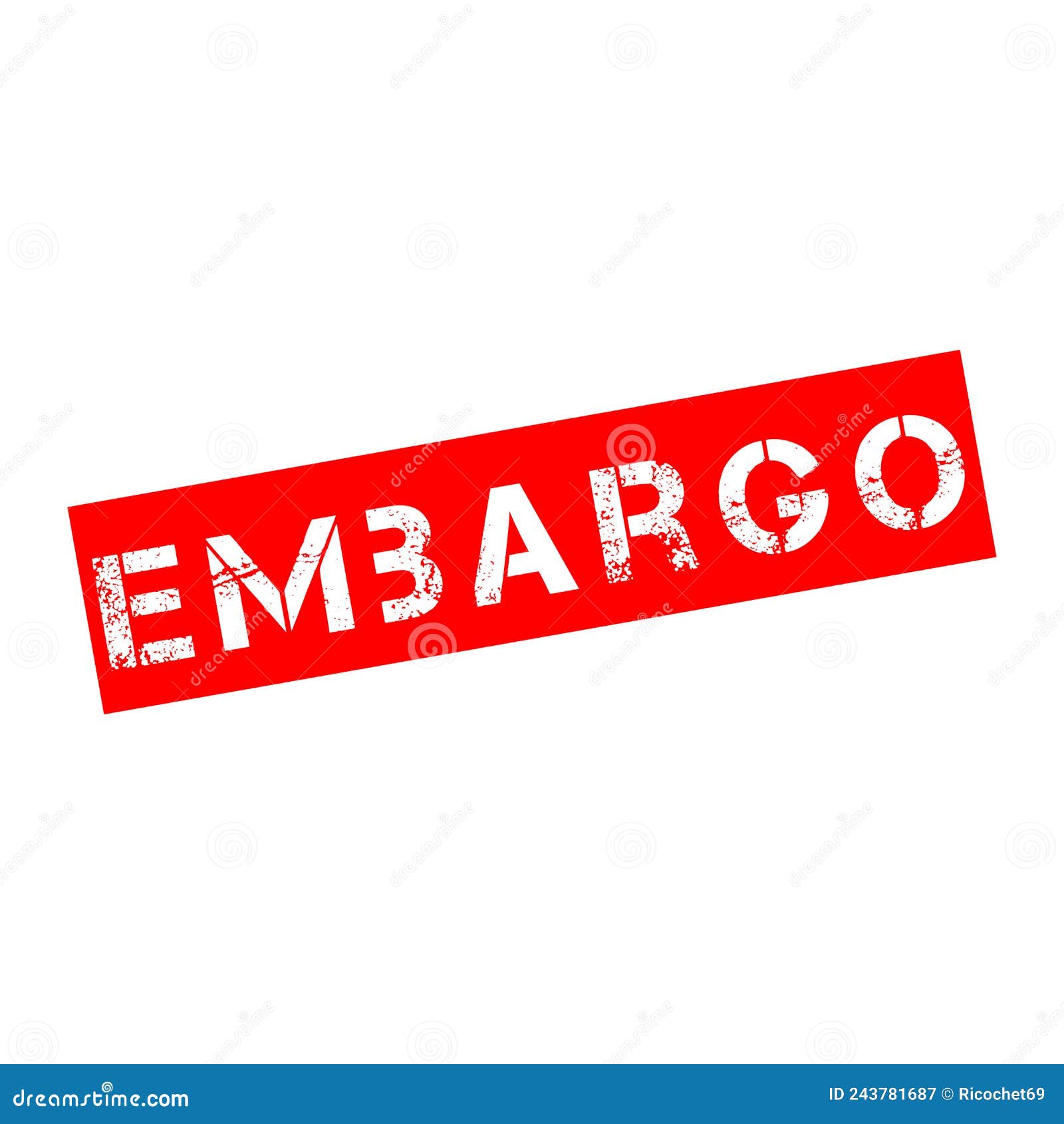 Rubber Stamp with Text Embargo Stock Illustration - Illustration of ...