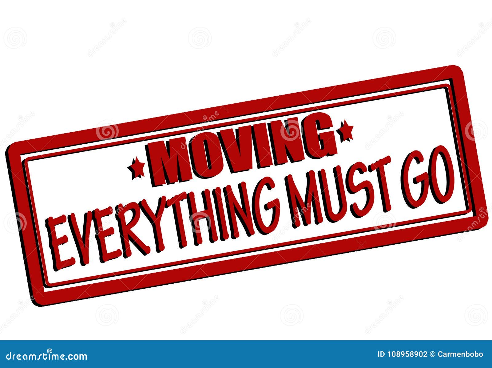 EVERYTHING MUST GO, Words On Green Rectangle Stamp Sign Royalty-Free ...