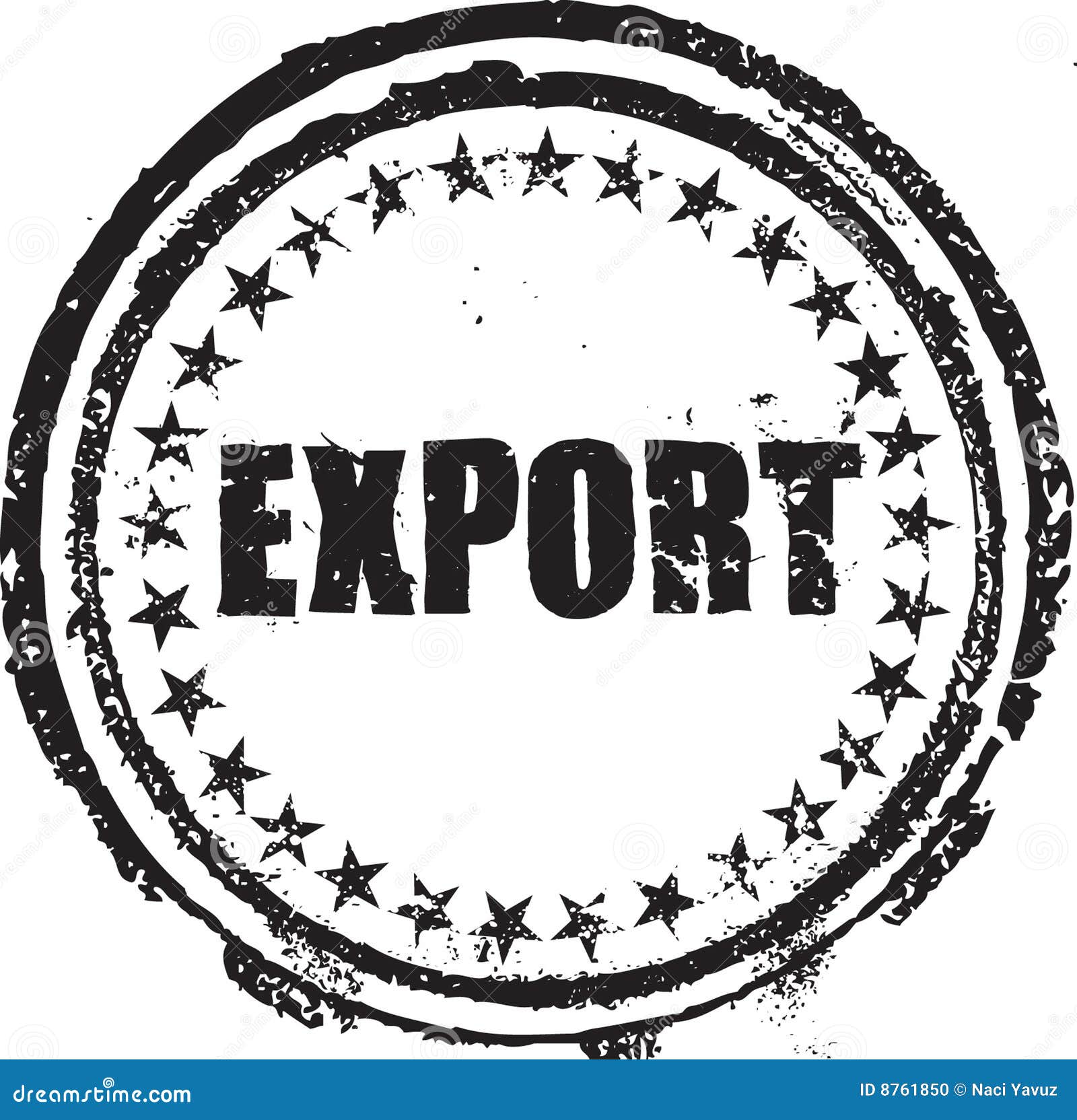 Rubber Stamp with the Text Export Stock Vector - Illustration of sign ...