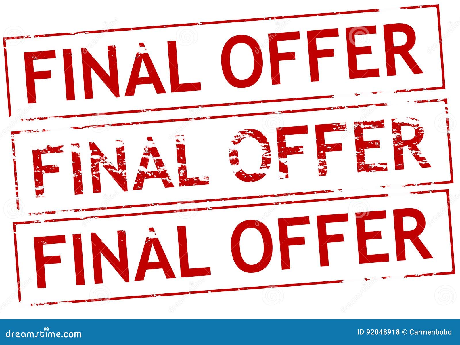 Final offer stock illustration. Illustration of miscellaneous - 92048918