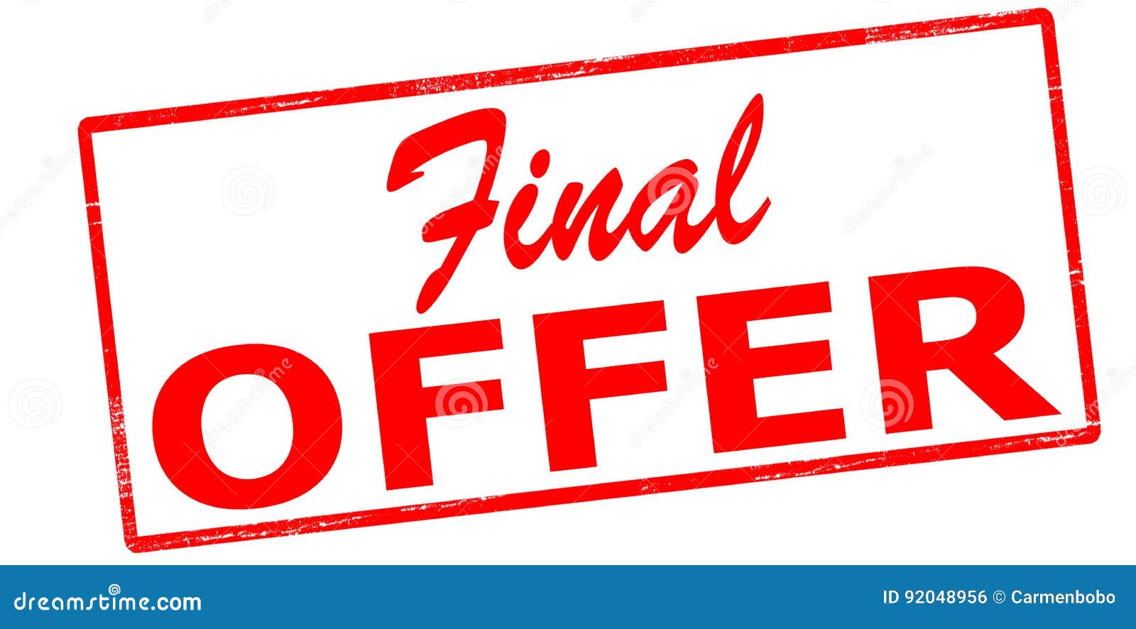 Final offer stock illustration. Illustration of last - 92048956