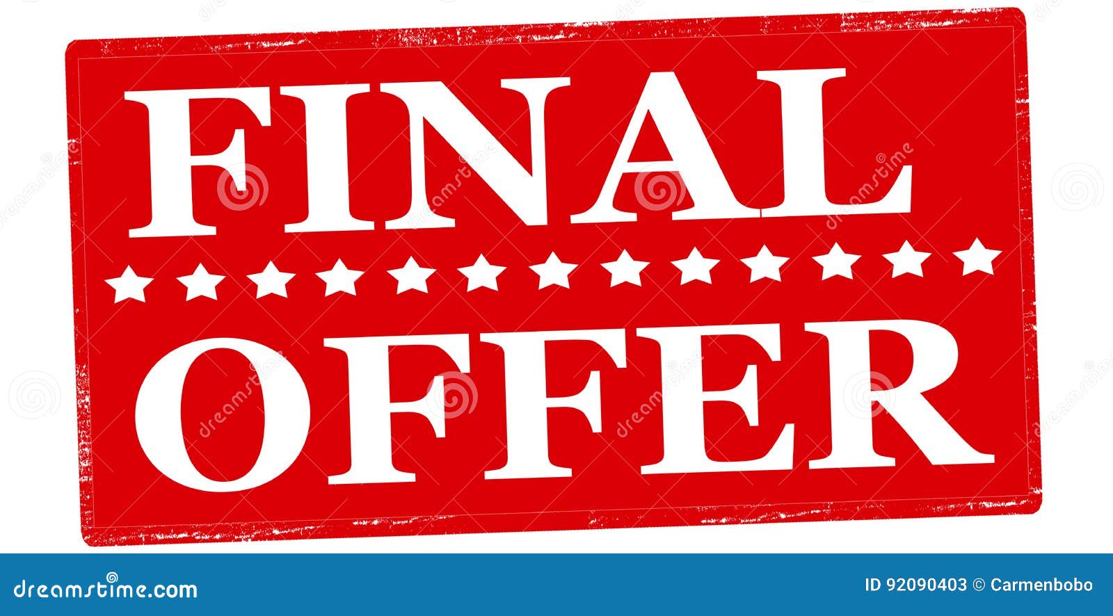 Final offer stock illustration. Illustration of ultimate - 92090403