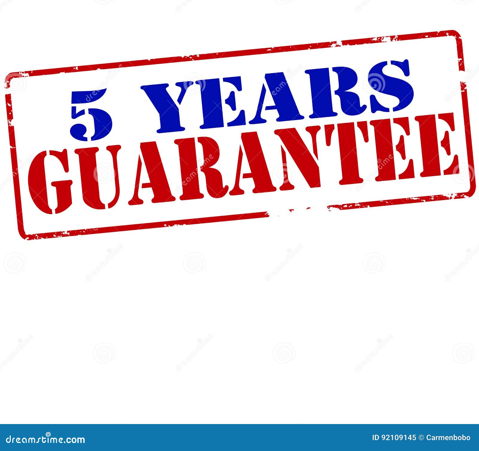 Five years guarantee stock illustration. Illustration of security ...