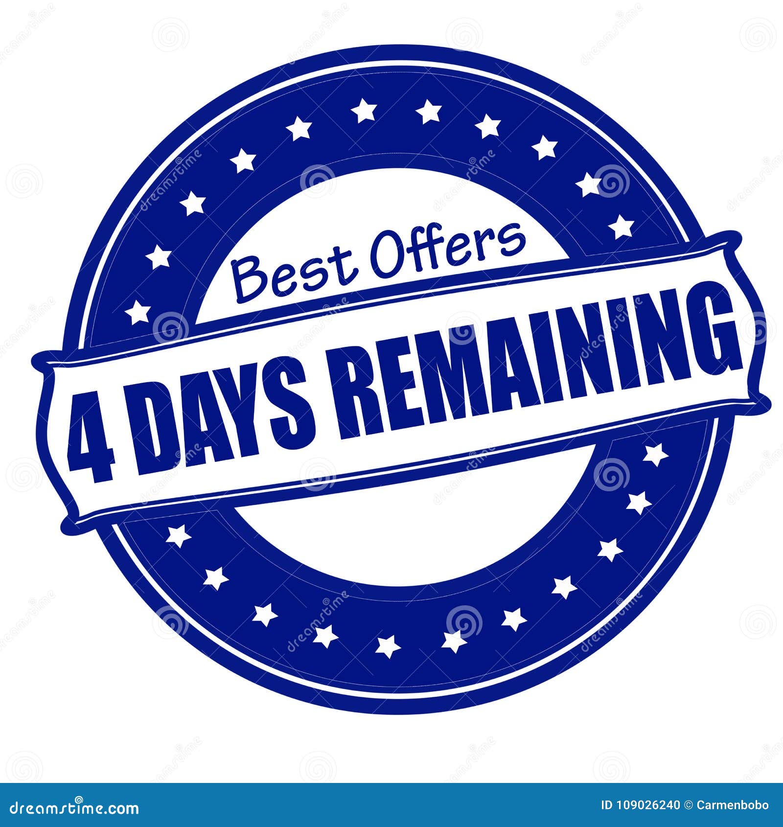 Four days remaining stock illustration. Illustration of days - 109026240