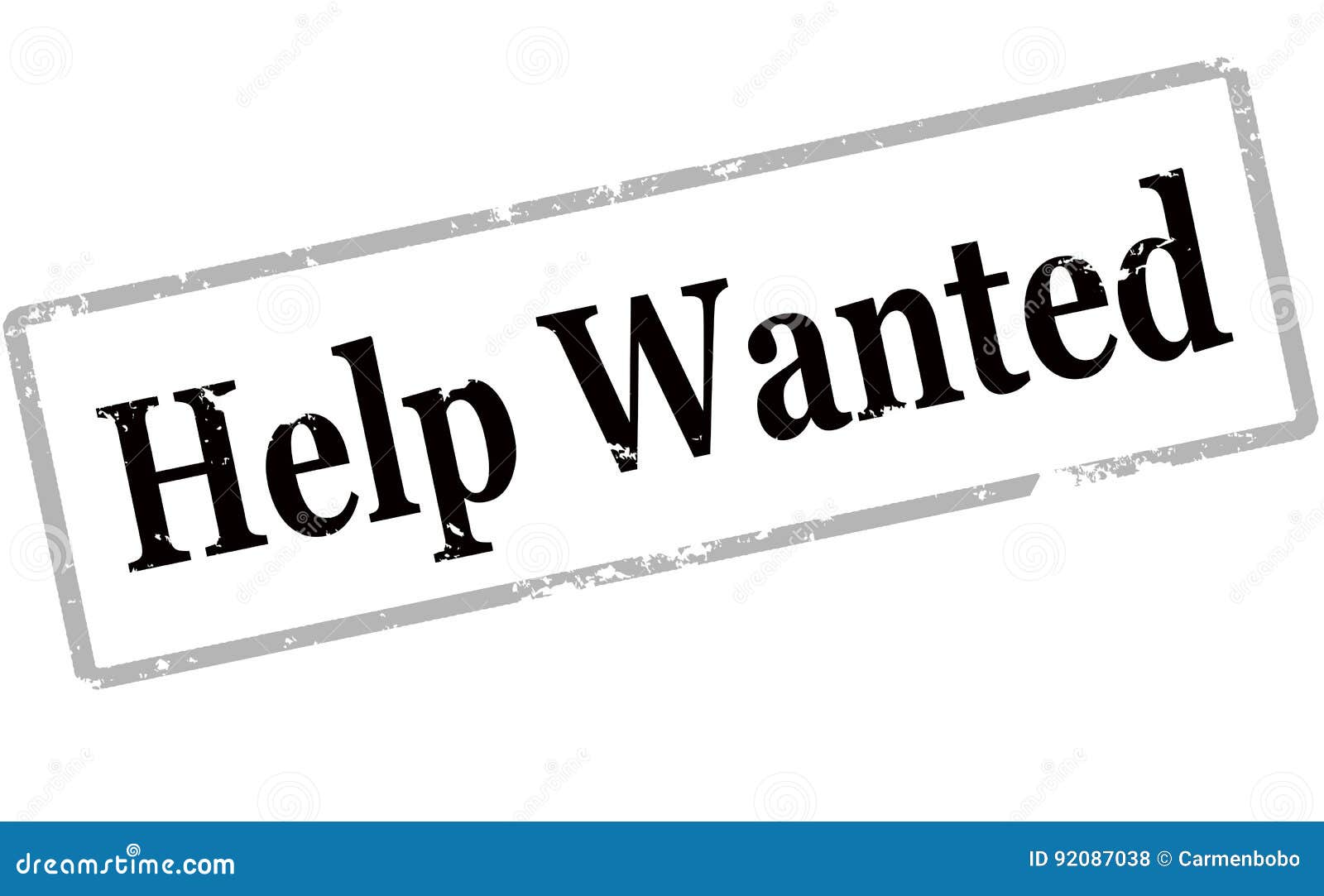 Help wanted stock illustration. Illustration of rectangular - 92087038
