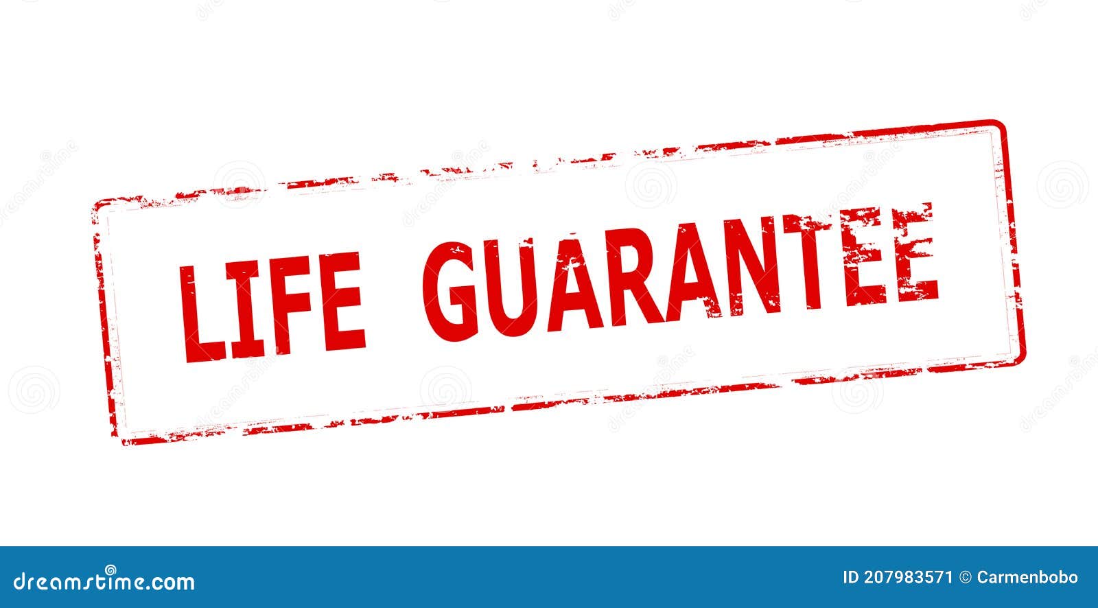 Stamp with Text Life Guarantee Stock Illustration - Illustration of ...