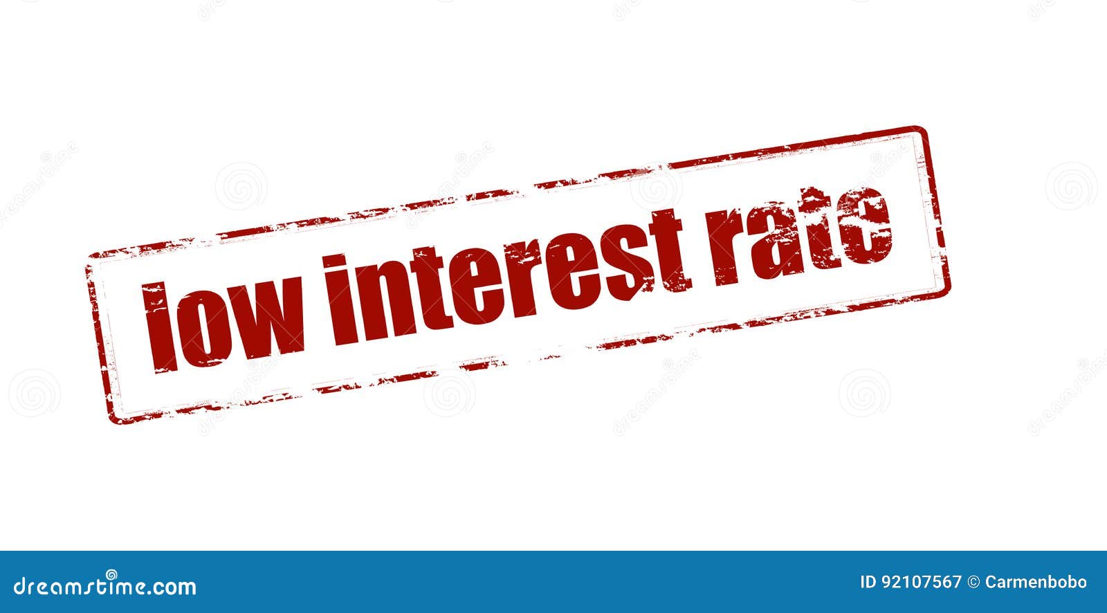 Low interest rate stock illustration. Illustration of rubber - 92107567