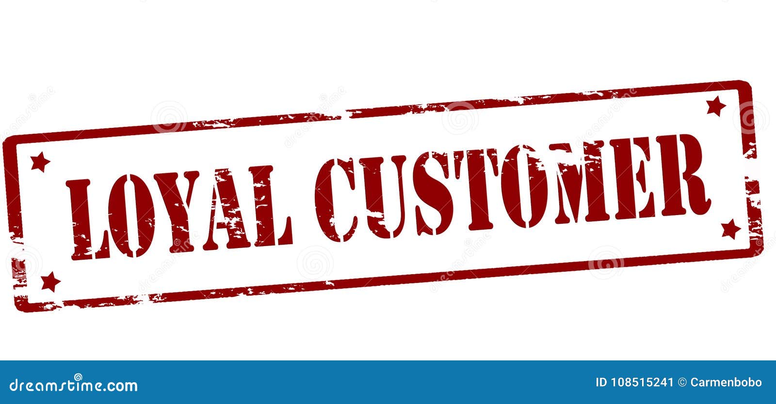Loyal Customer Rubber Stamp Cartoon Vector | CartoonDealer.com #127657943