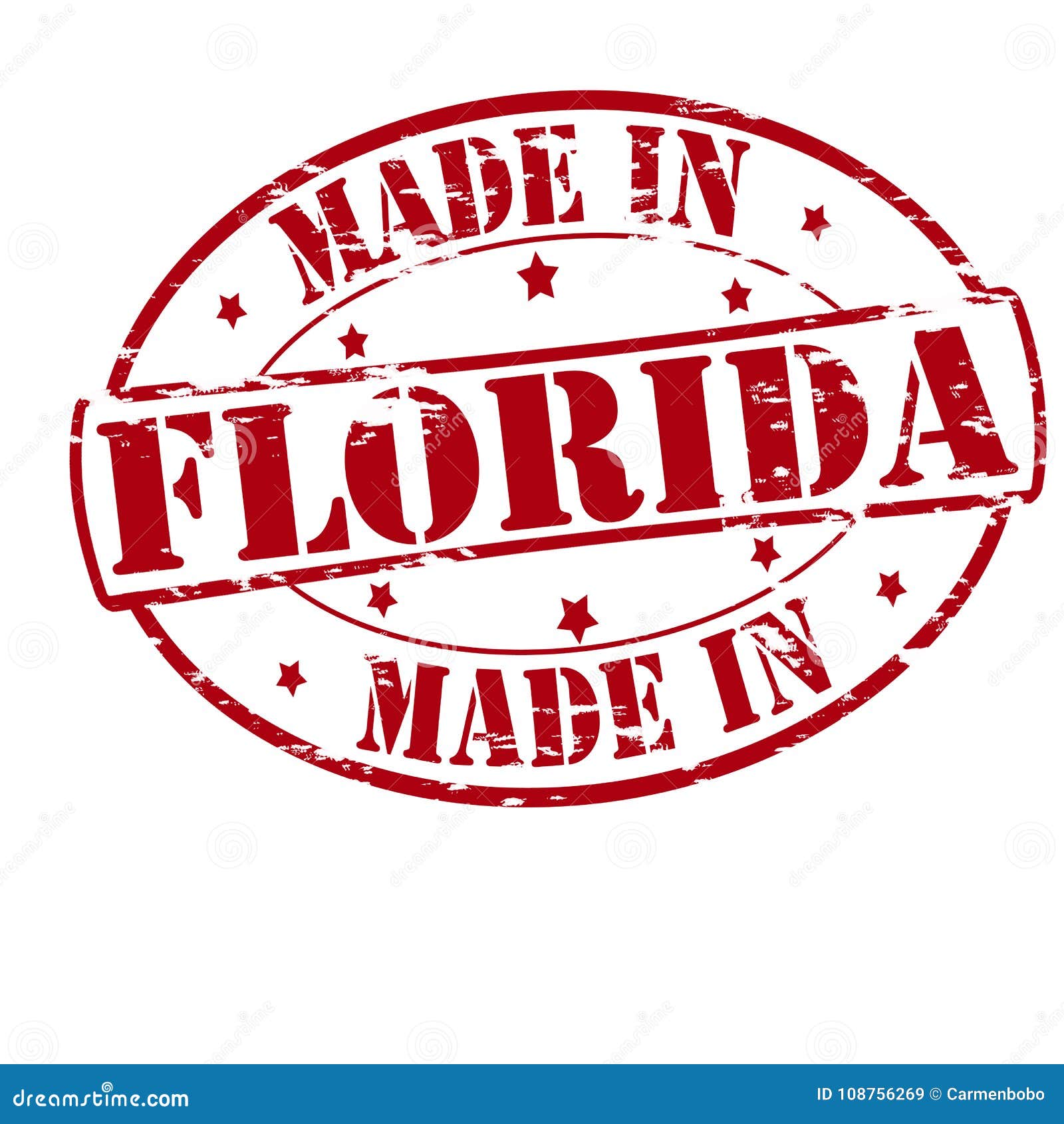 Made in Florida stock illustration. Illustration of grunge - 108756269