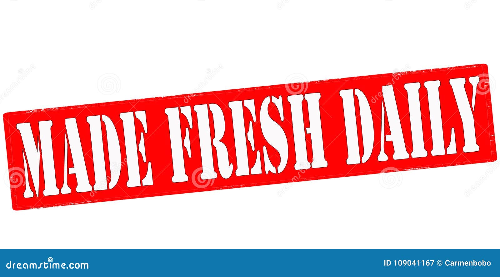 Made fresh daily stock illustration. Illustration of word - 109041167