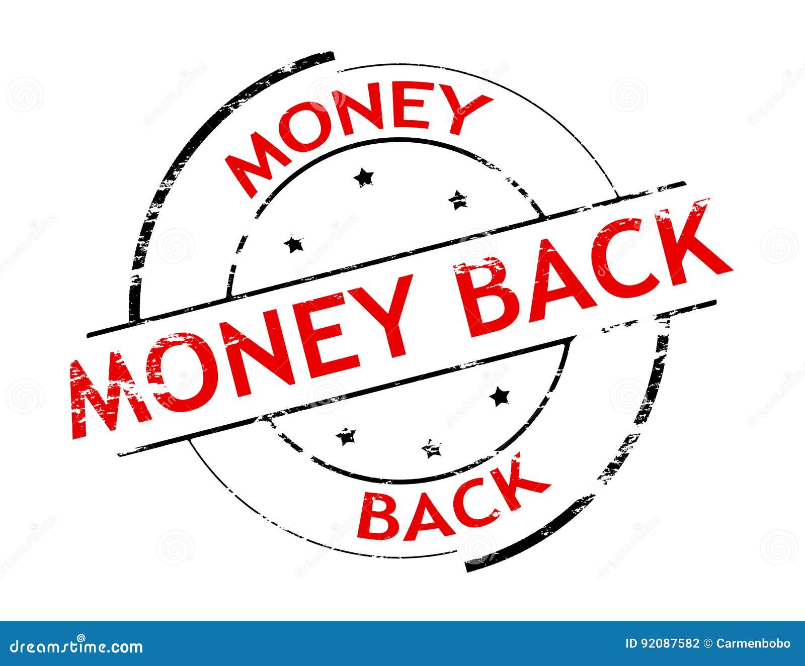 Money back stock illustration. Illustration of stars - 92087582