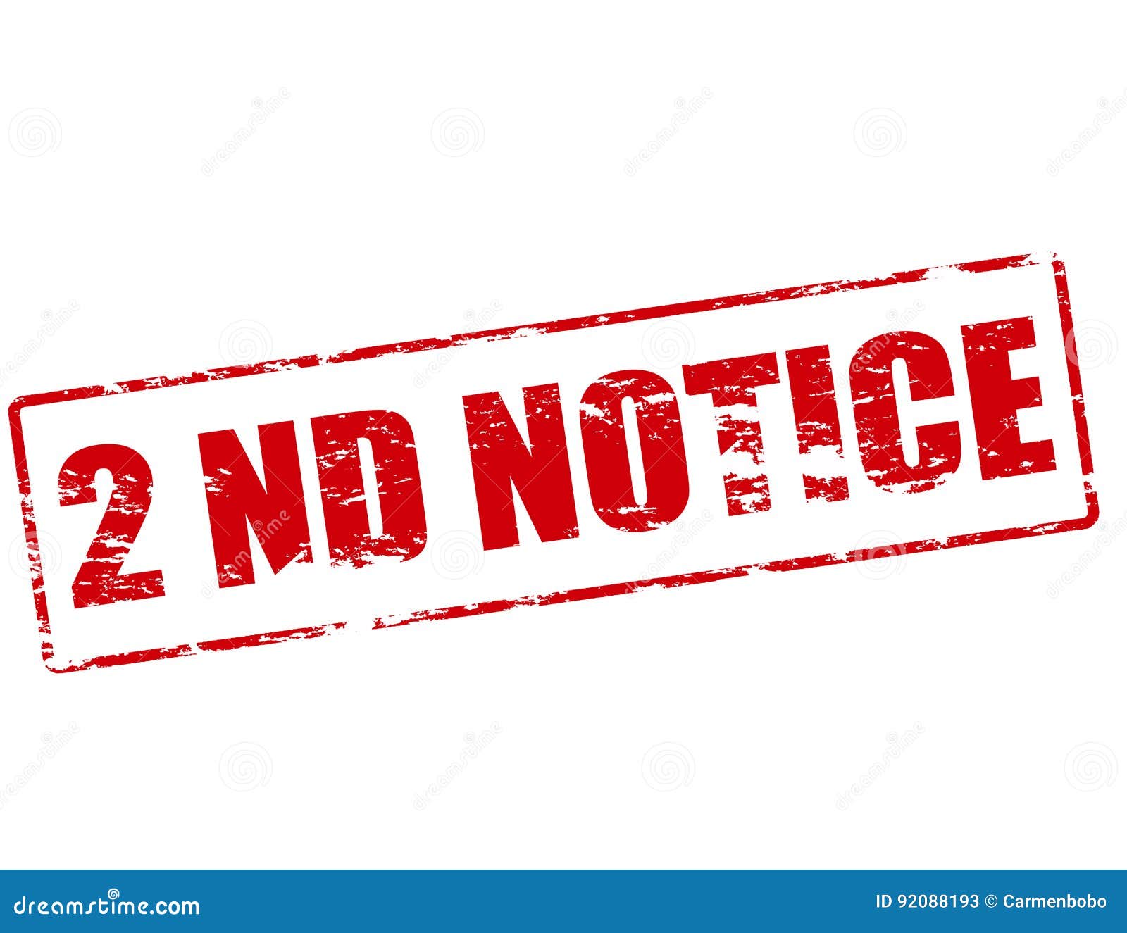 2nd notice stock illustration. Illustration of symbol - 92088193