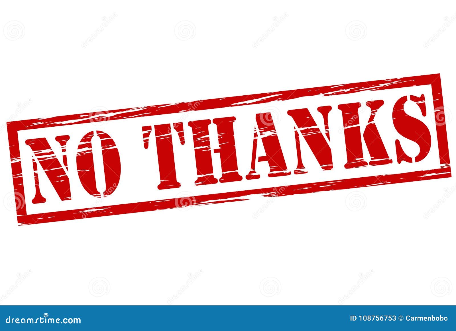 No thanks stock illustration. Illustration of acknowledgement - 108756753