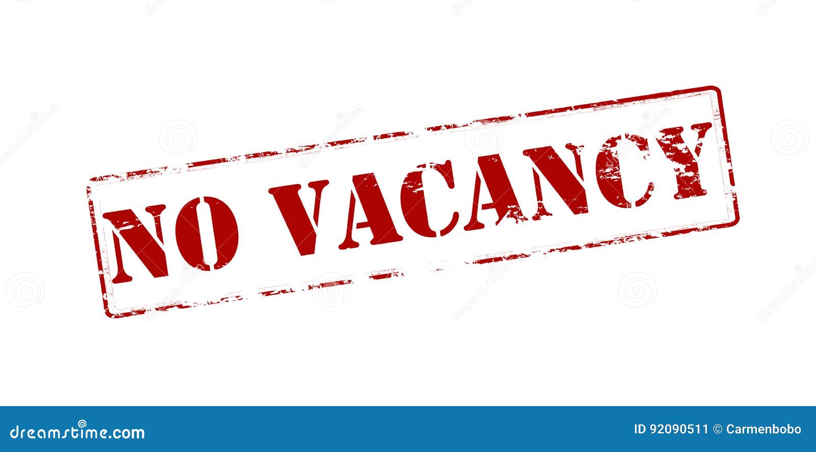 No vacancy stock illustration. Illustration of vacation - 92090511