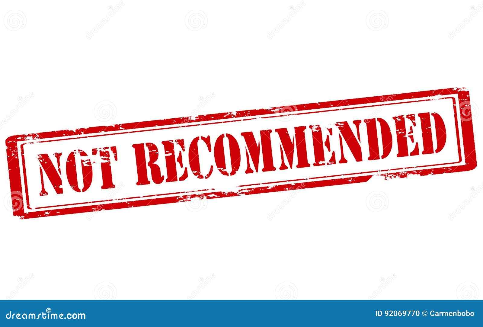 Not recommended stock illustration. Illustration of grungy - 92069770