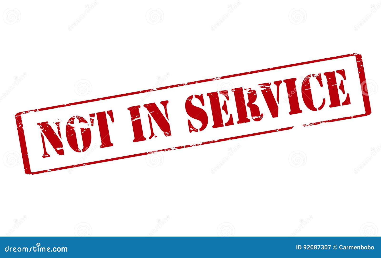 Not in service stock illustration. Illustration of stamp - 92087307
