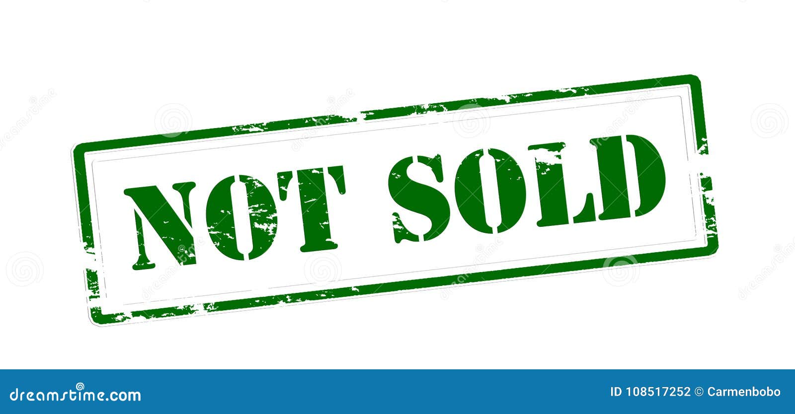 Not sold stock illustration. Illustration of sold, print - 108517252