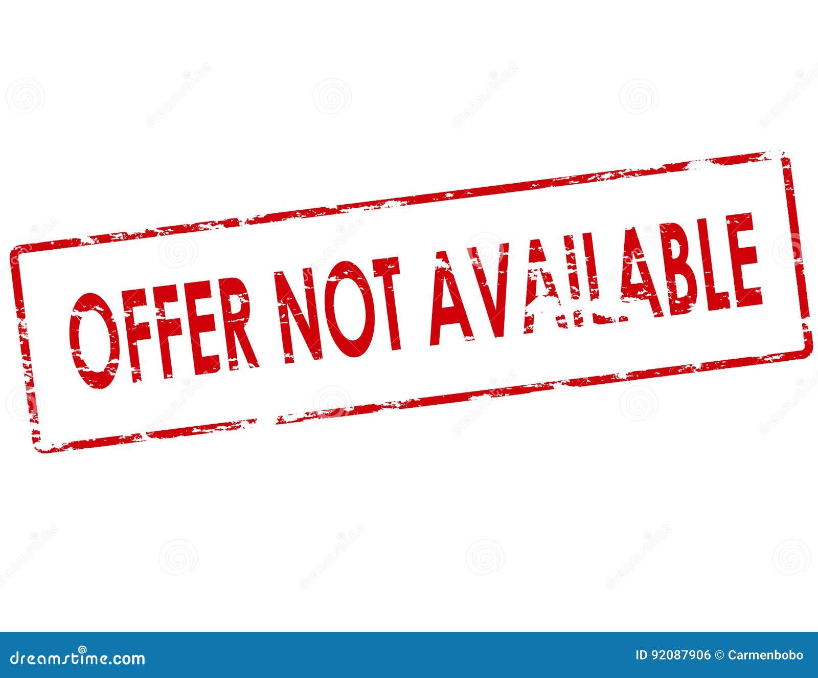 Offer not available stock illustration. Illustration of rectangular ...