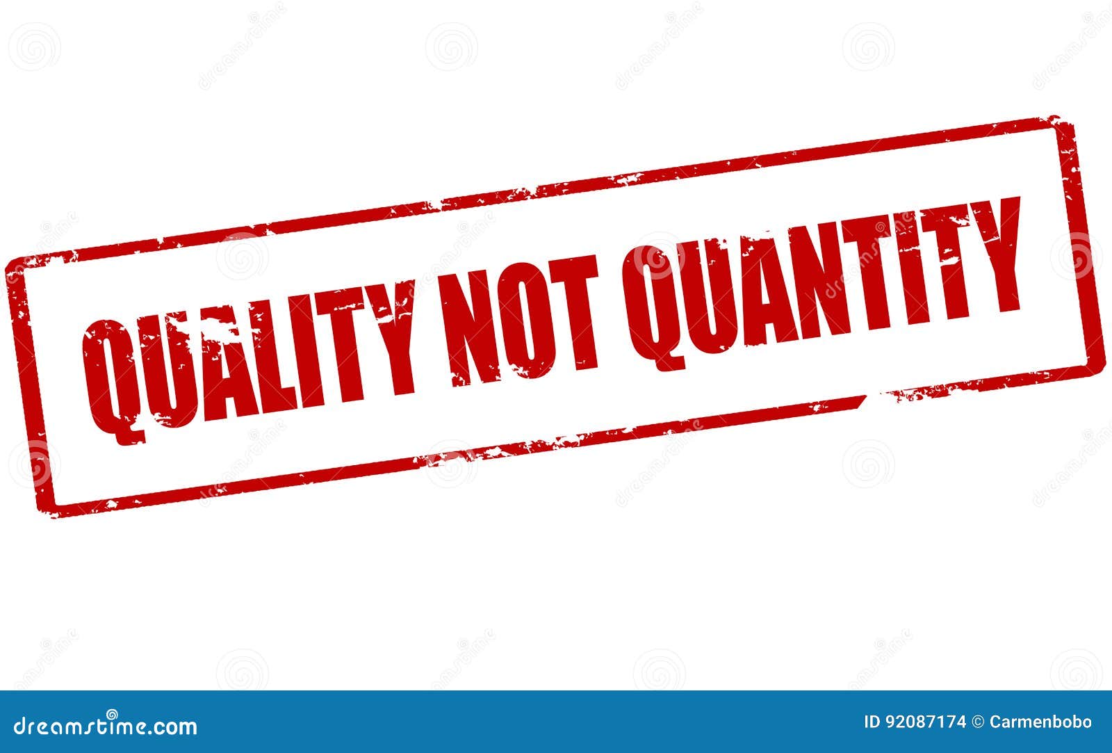 Quality not quantity stock illustration. Illustration of symbol - 92087174