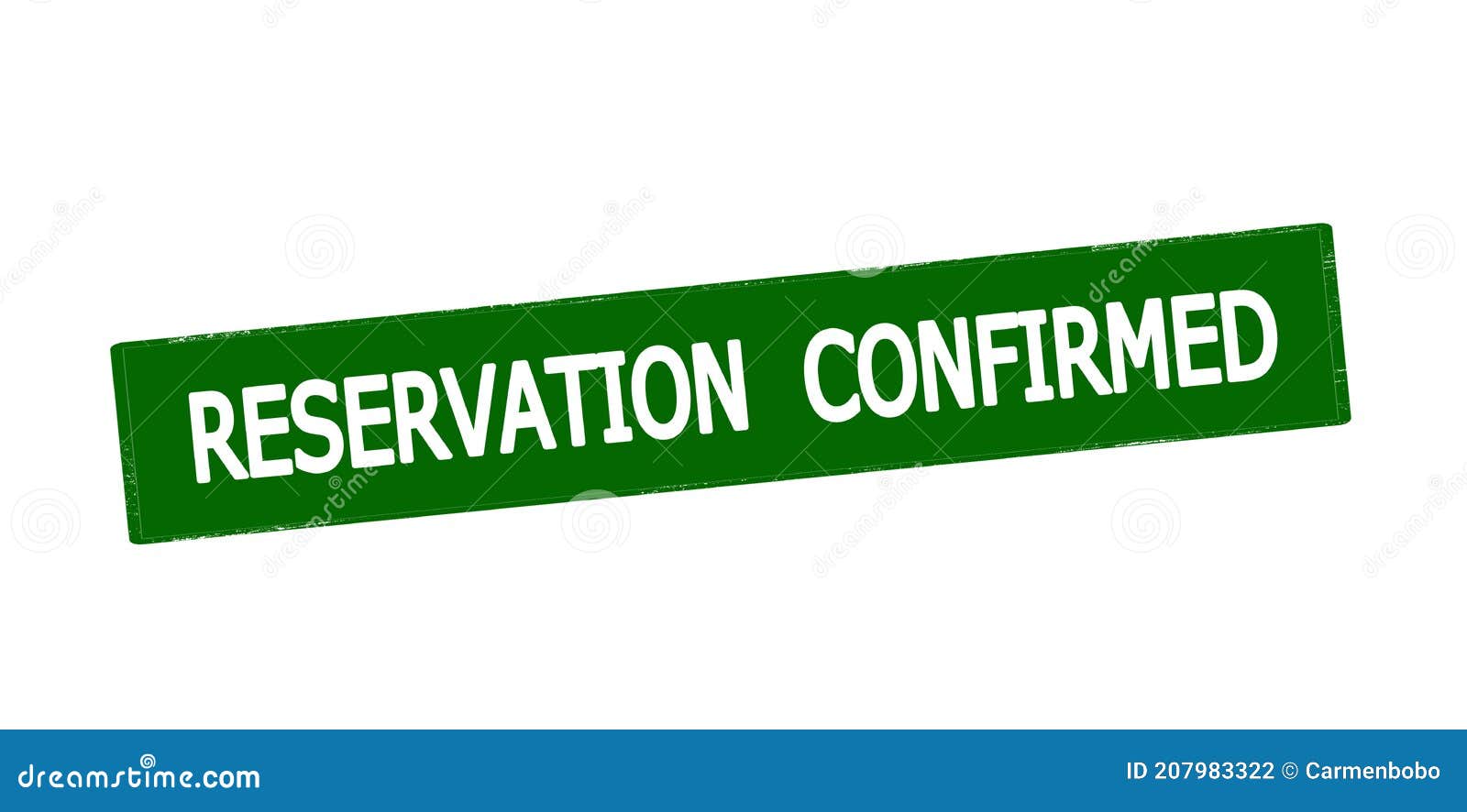 Stamp with Text Reservation Confirmed Stock Illustration - Illustration ...