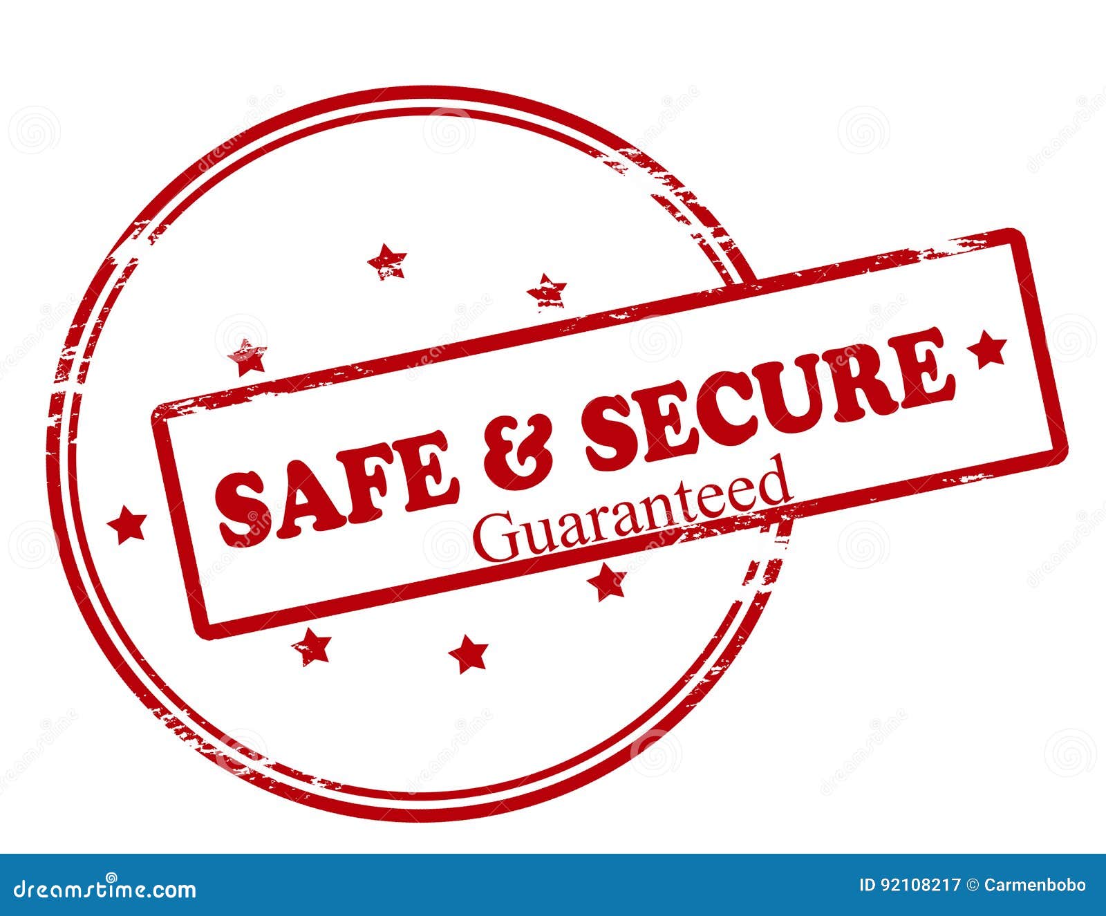 Safe and secure guaranteed stock illustration. Illustration of concept ...
