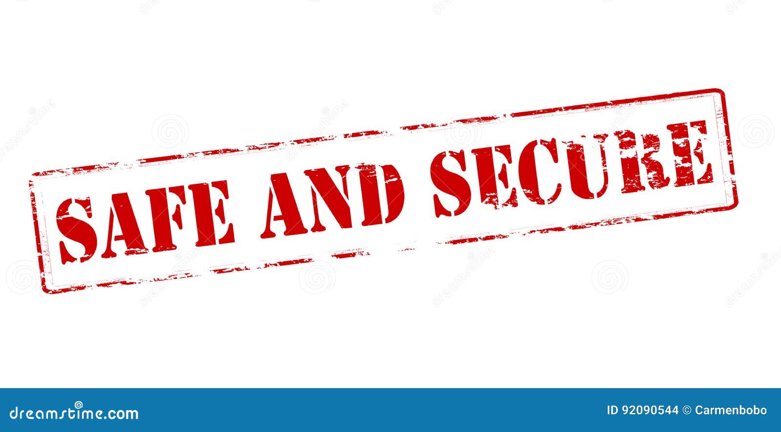 Safe and secure stock illustration. Illustration of symbol - 92090544