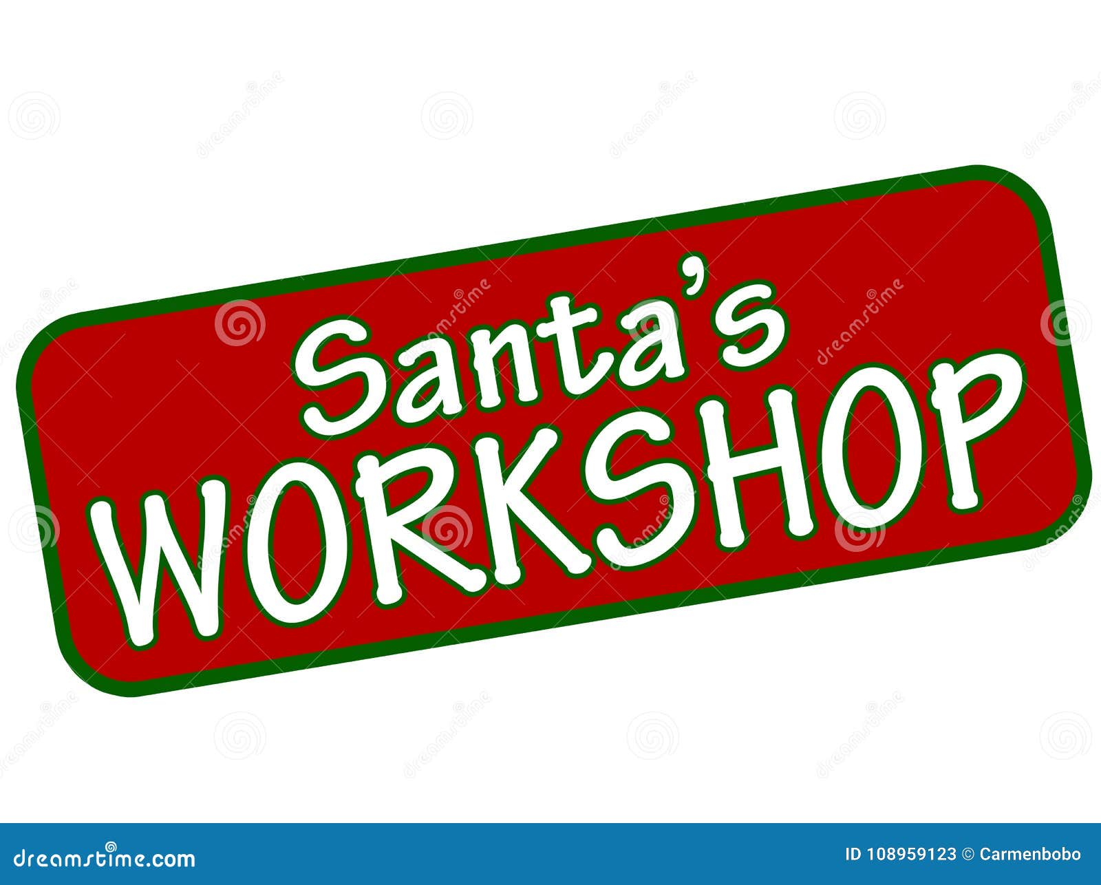 Santa workshop stock illustration. Illustration of stamp - 108959123
