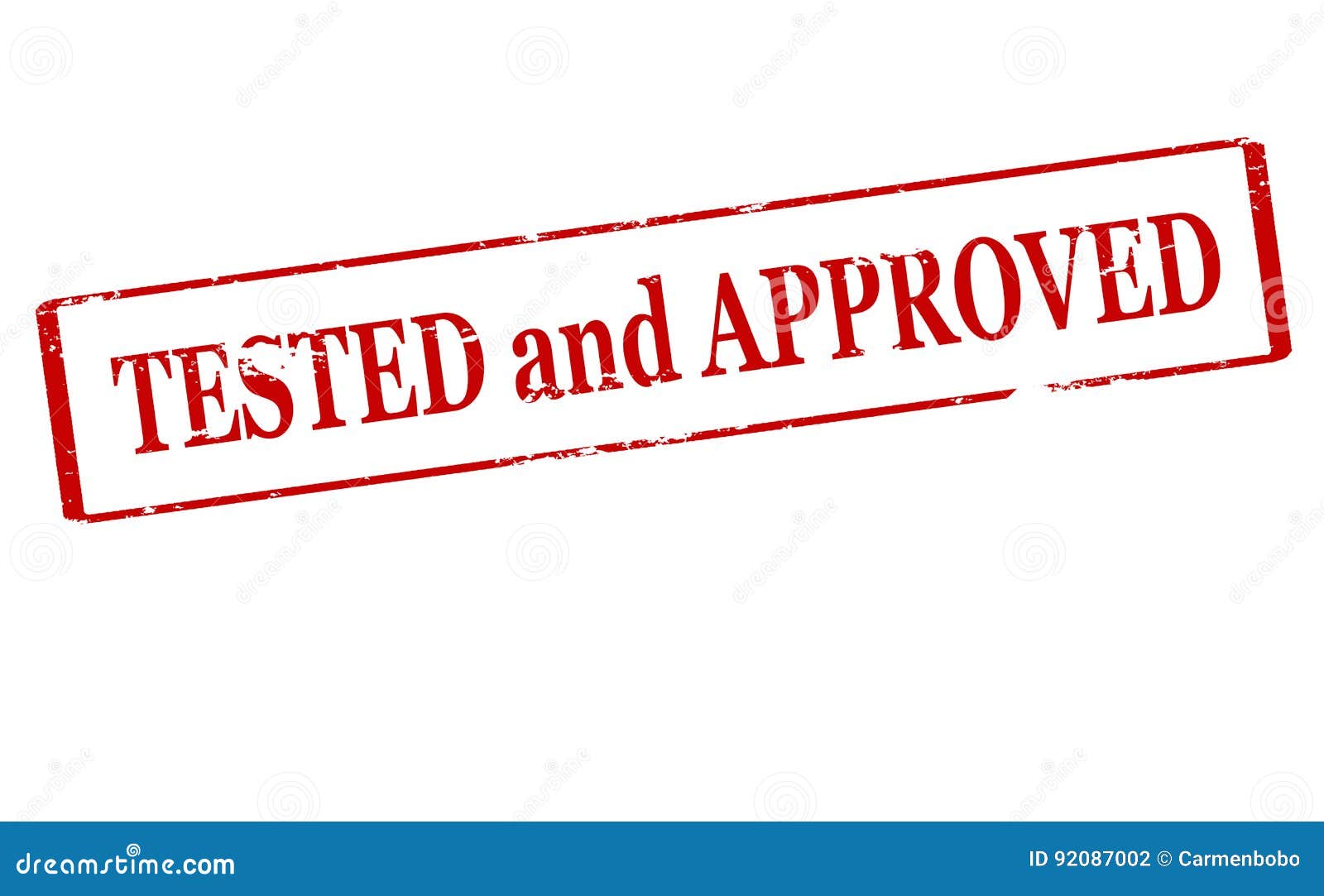 Tested and approved stock illustration. Illustration of authorized ...