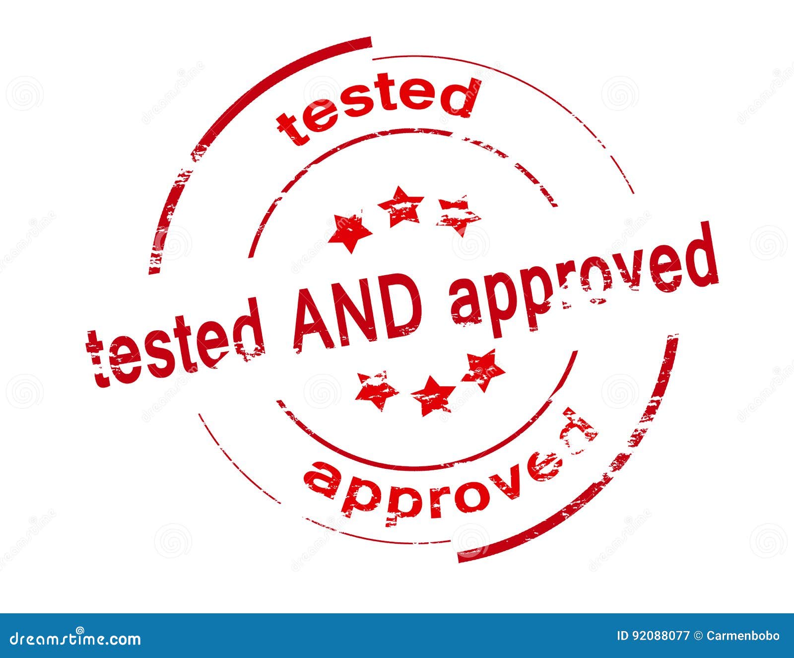 Tested and approved stock illustration. Illustration of symbol - 92088077
