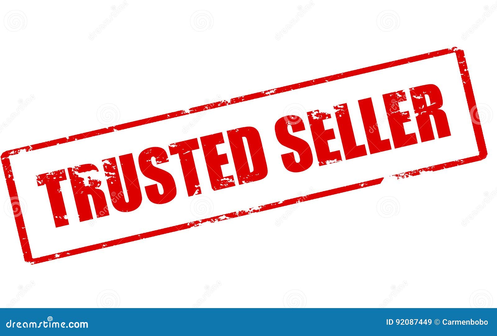 Trusted seller stock illustration. Illustration of stamp - 92087449