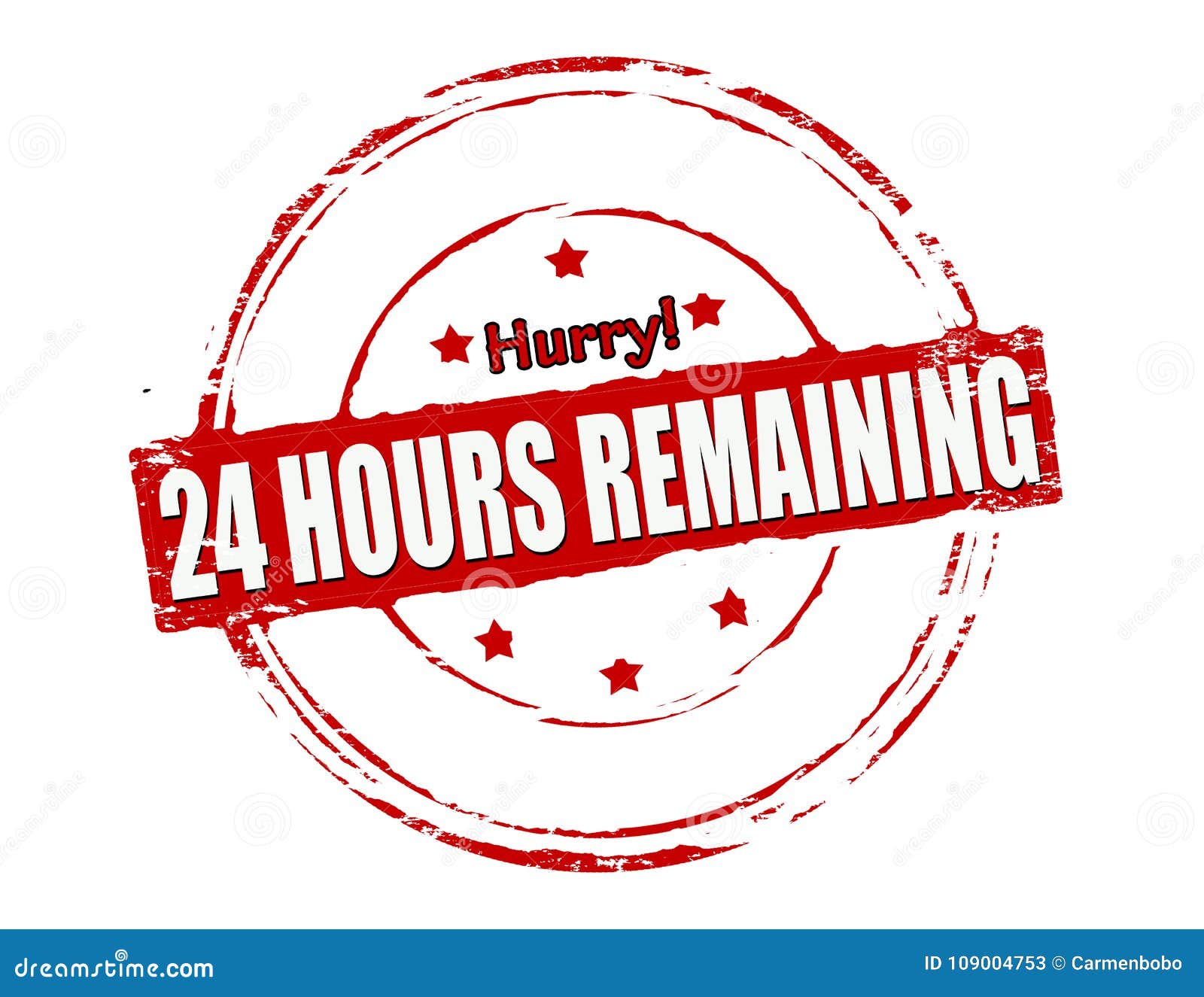 Twenty Four Hours Remaining Stock Illustration - Illustration of hours ...