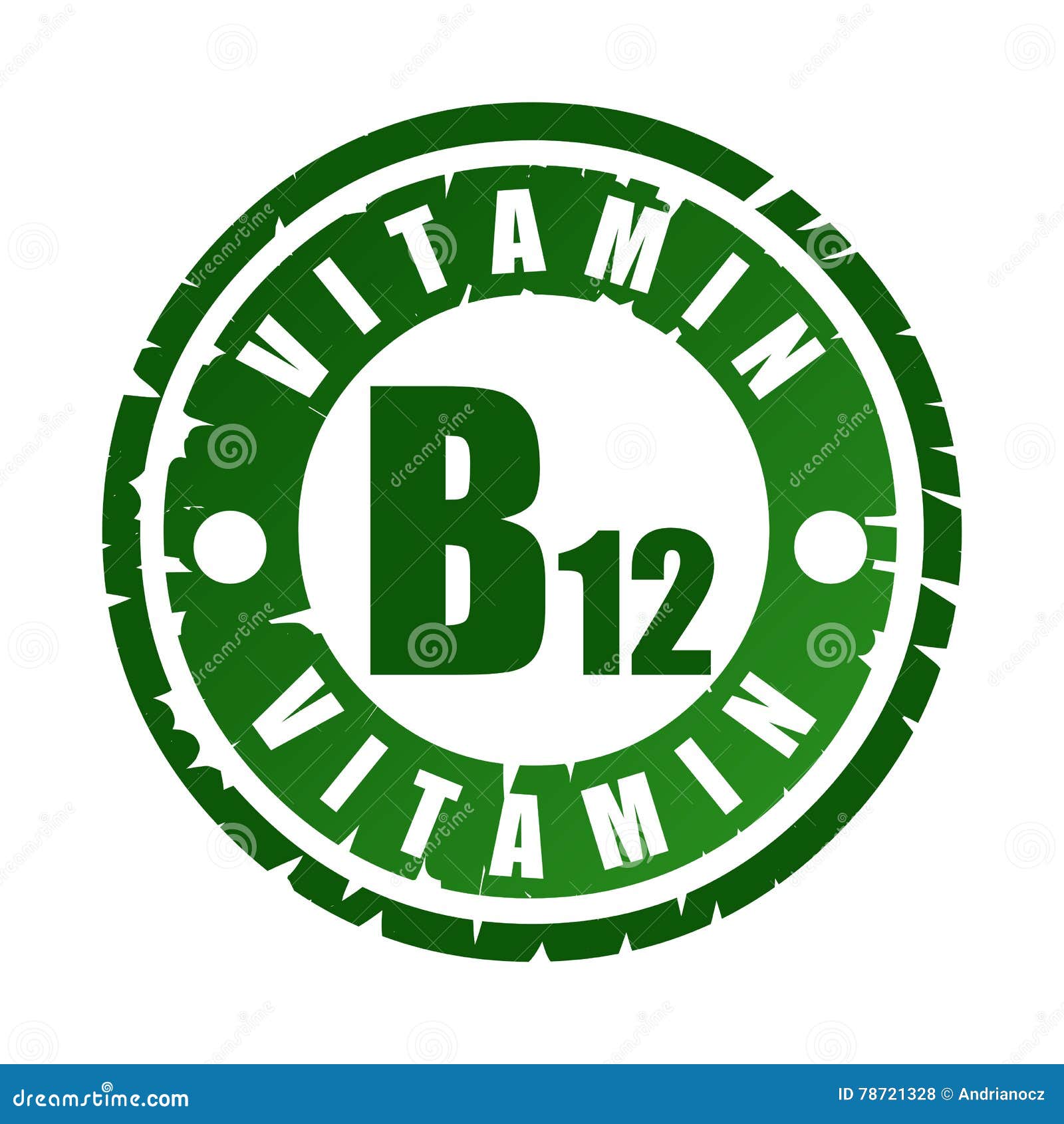 Rubber Stamp with Vitamin B12 Stock Illustration - Illustration of ...