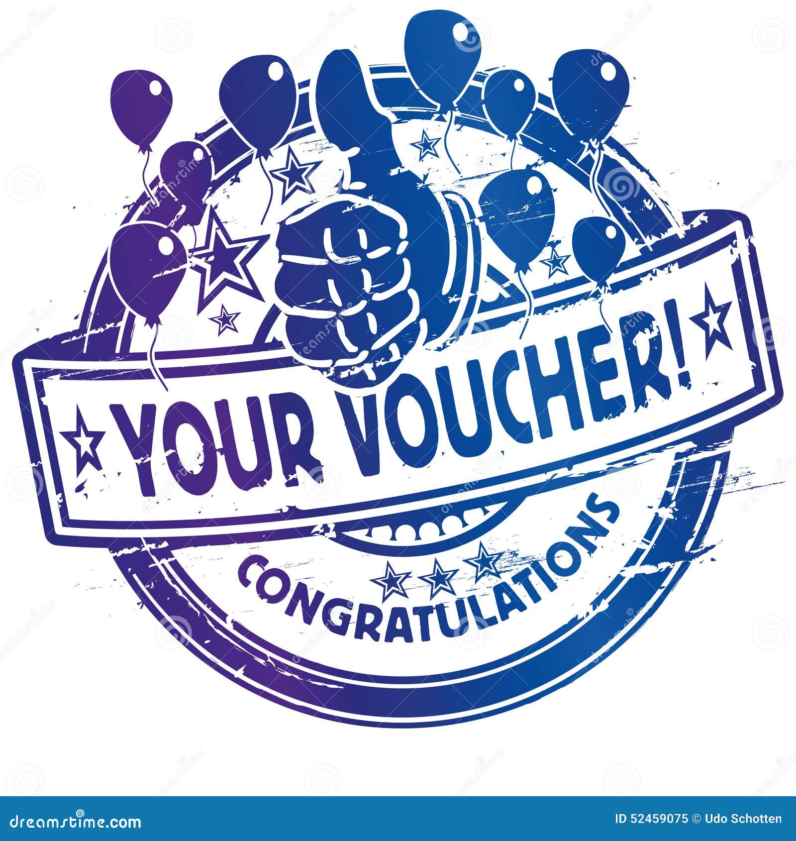 Rubber stamp with voucher stock vector. Illustration of credit - 52459075