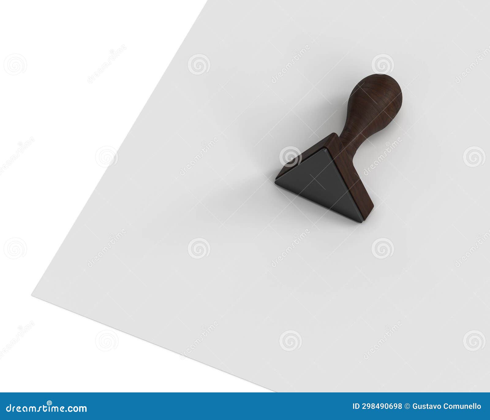Rubber Stamp on White Background Stock Photo - Image of office, crafts ...