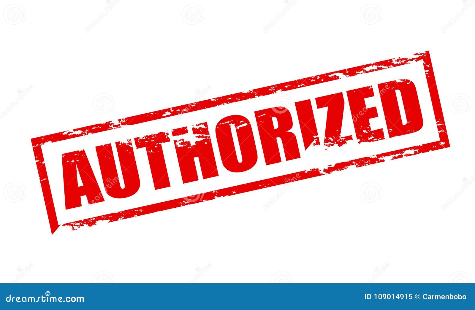 Authorized stock illustration. Illustration of word - 109014915