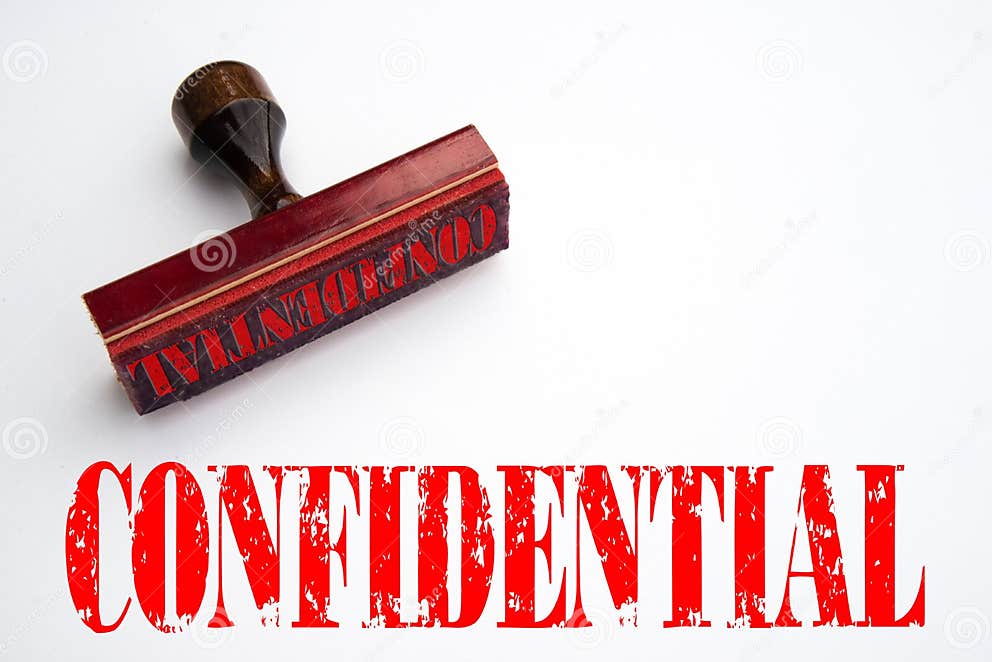 Rubber Stamp with the Word CONFIDENTIAL Stock Illustration ...