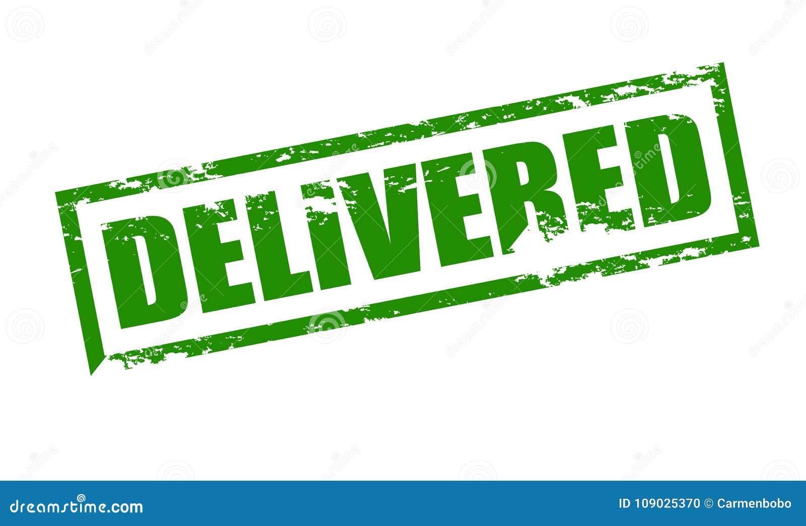 Delivered stock illustration. Illustration of word, stamp - 109025370