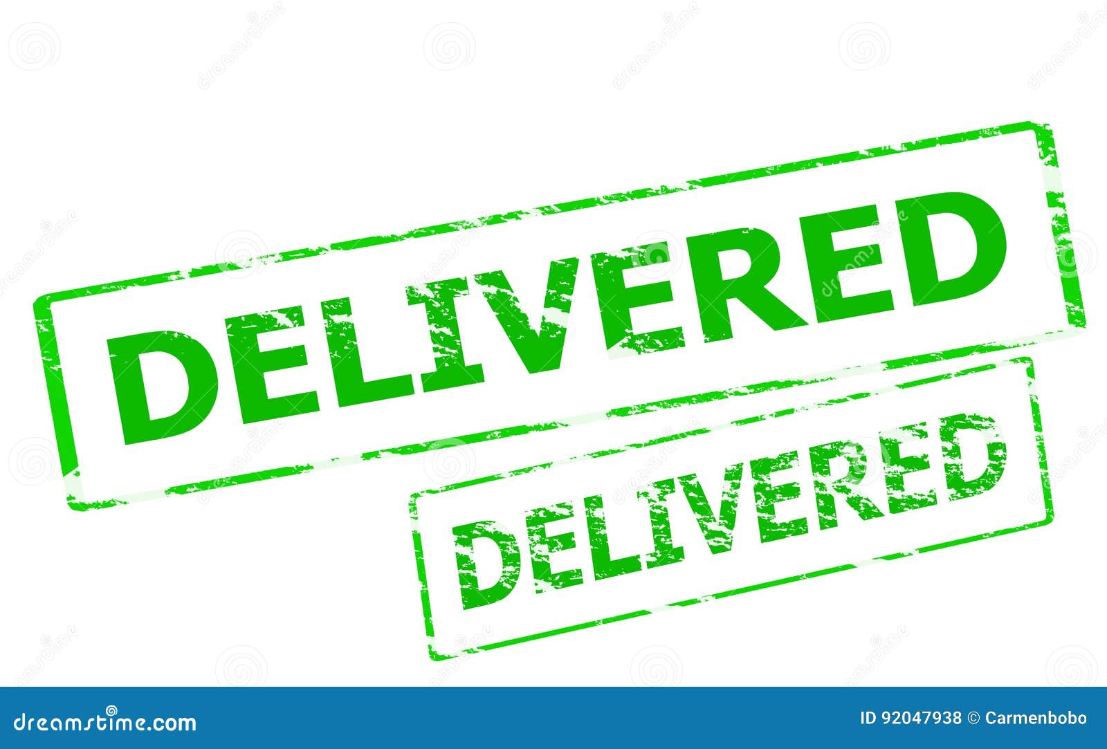 Delivered stock illustration. Illustration of sign, green - 92047938