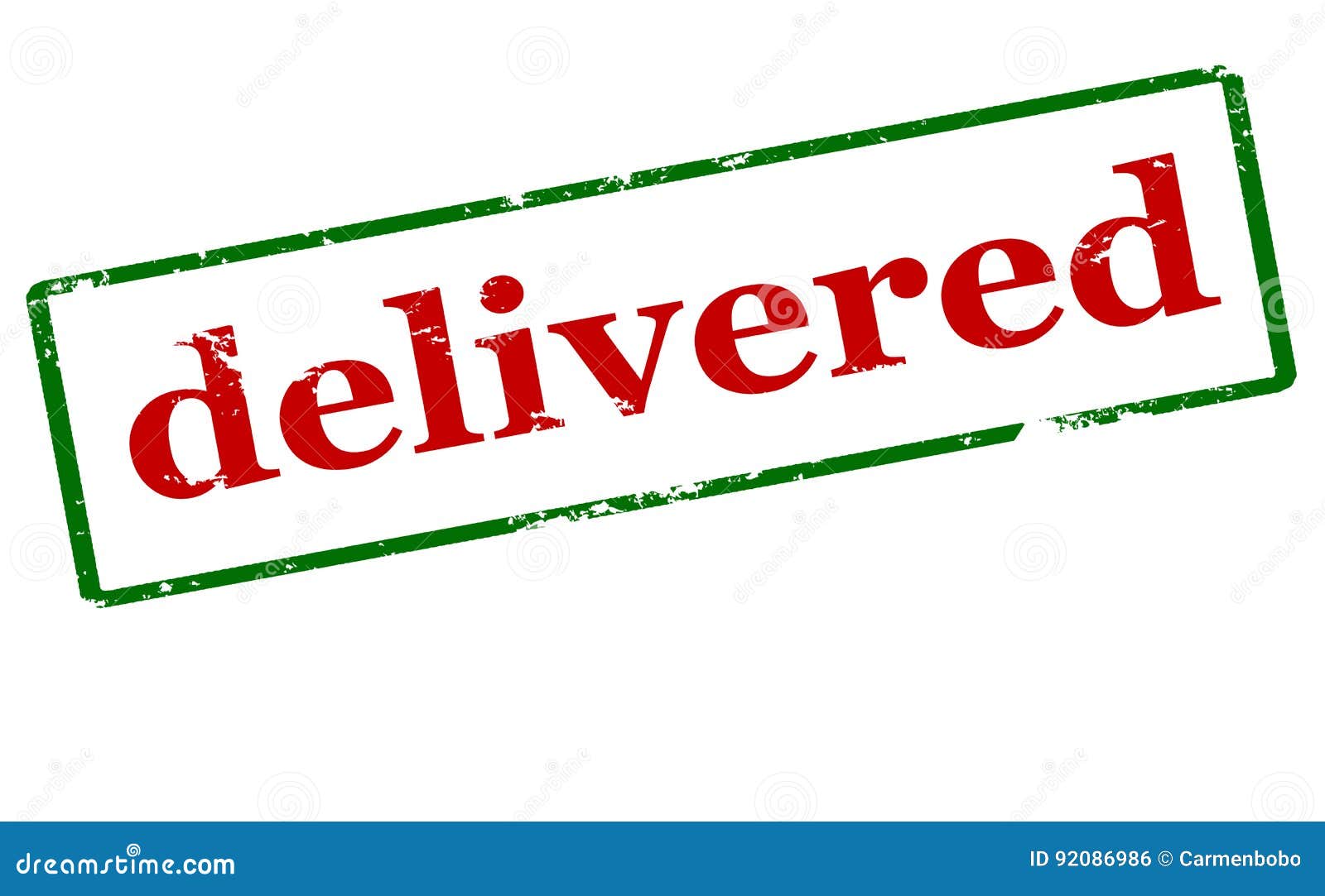 Delivered stock illustration. Illustration of word, stamp - 92086986