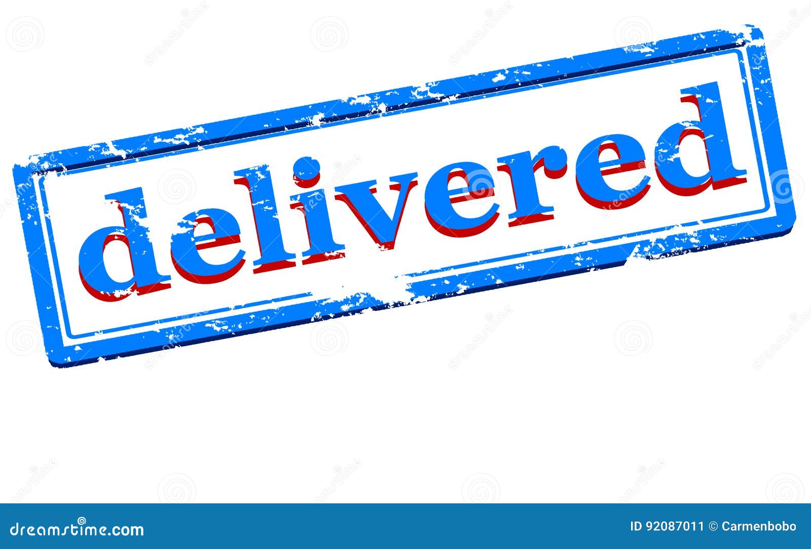 Delivered stock illustration. Illustration of word, concept - 92087011