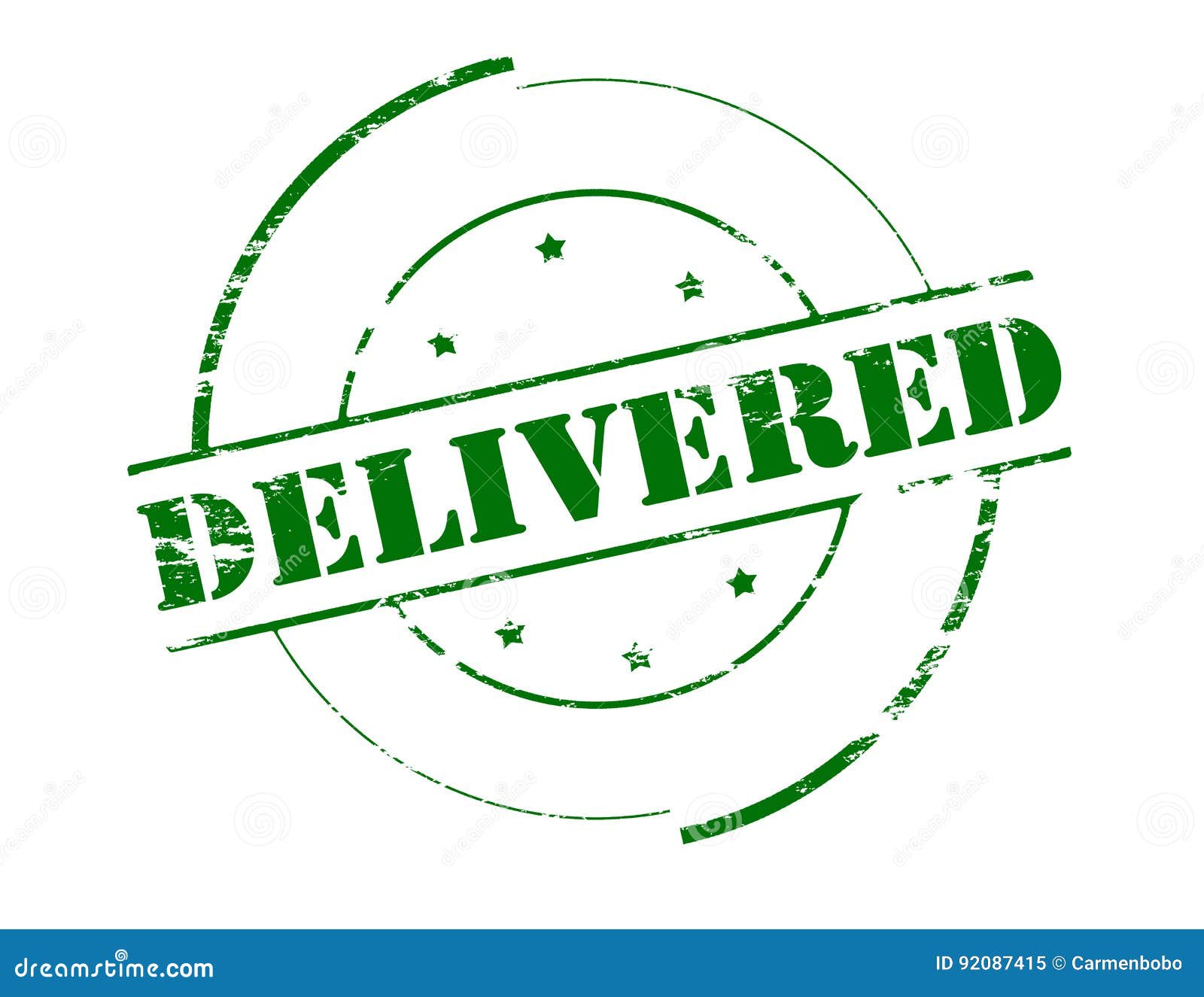 Delivered stock illustration. Illustration of delivered - 92087415
