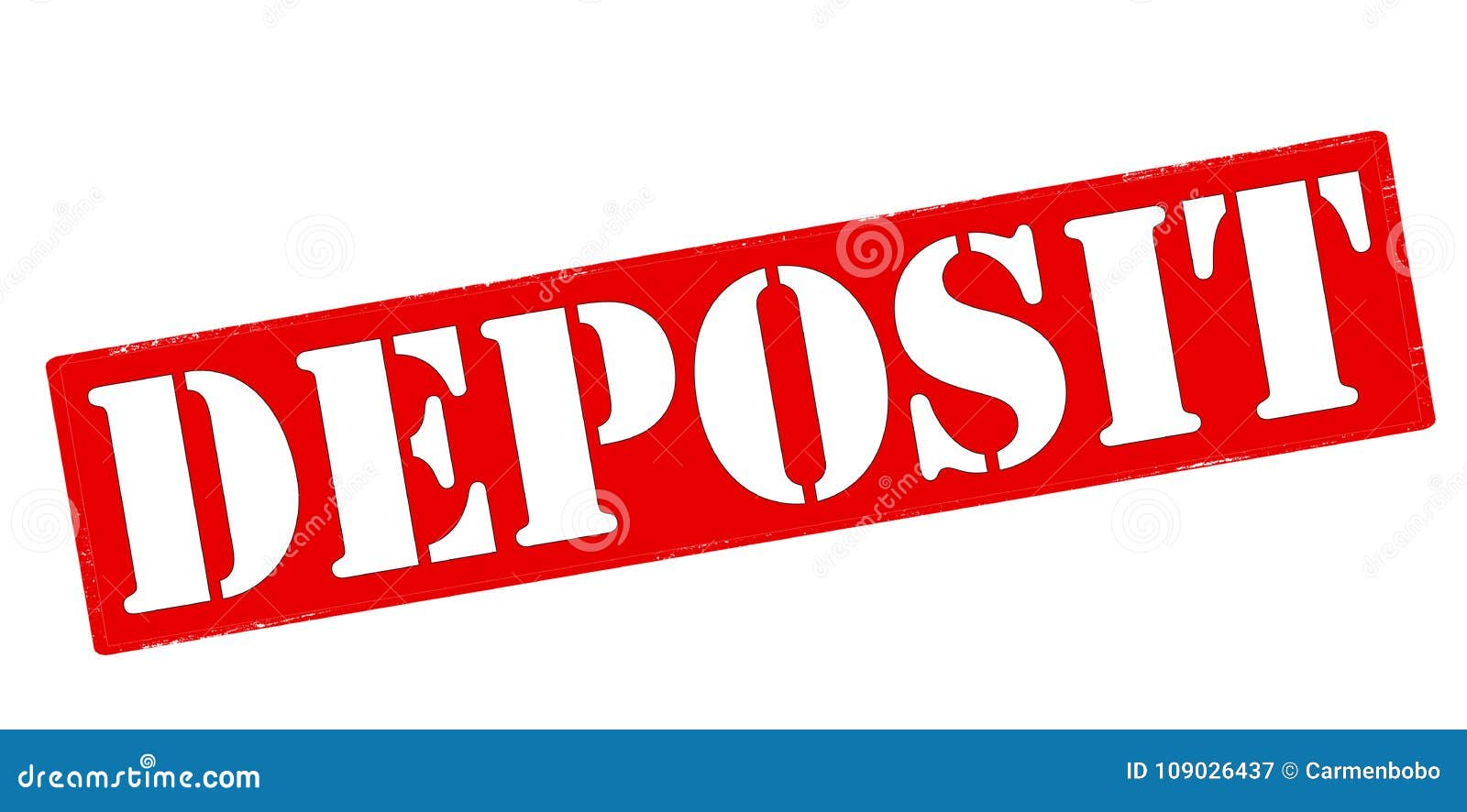 Deposit stock illustration. Illustration of sign, stamp - 109026437