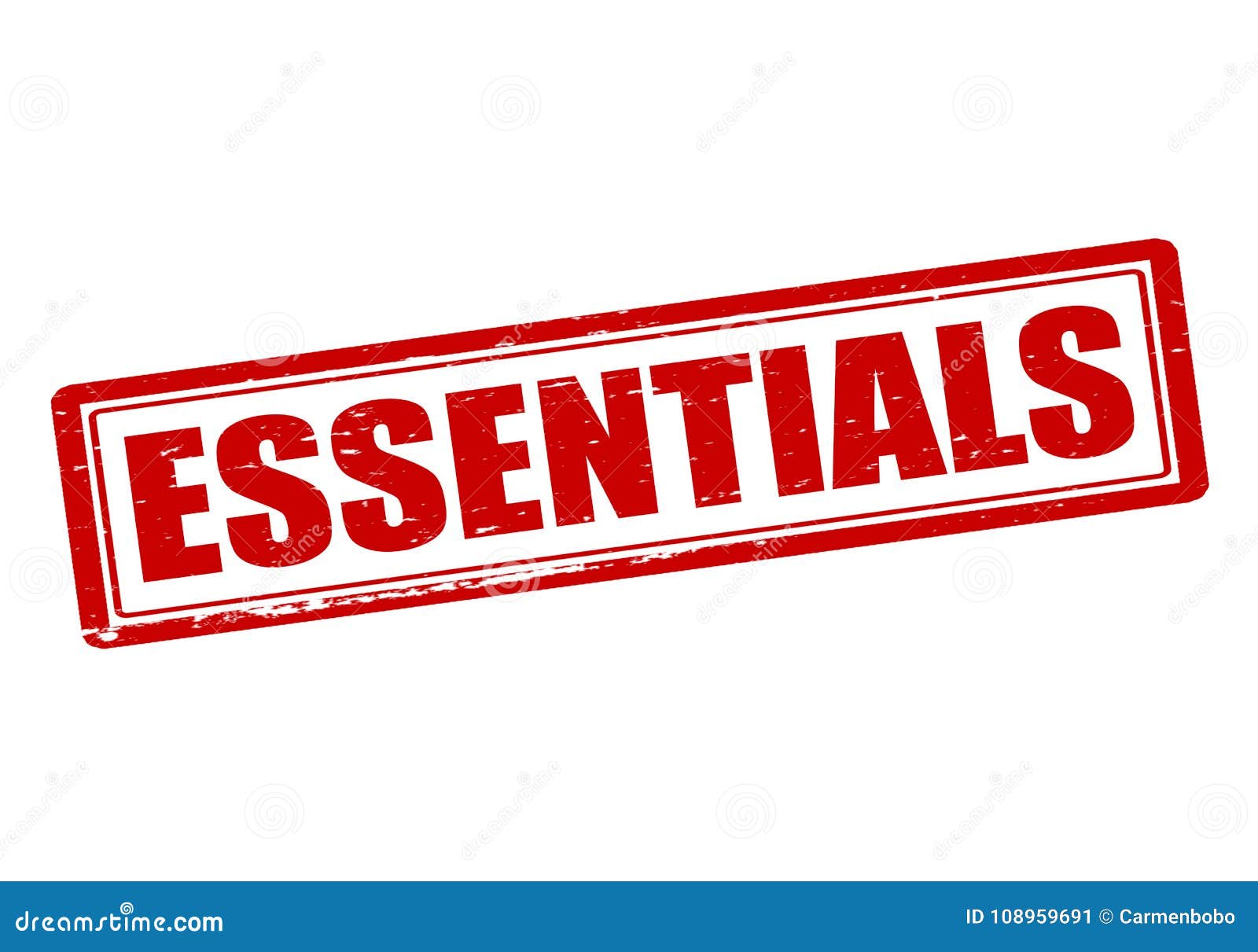 Essentials stock illustration. Illustration of word - 108959691