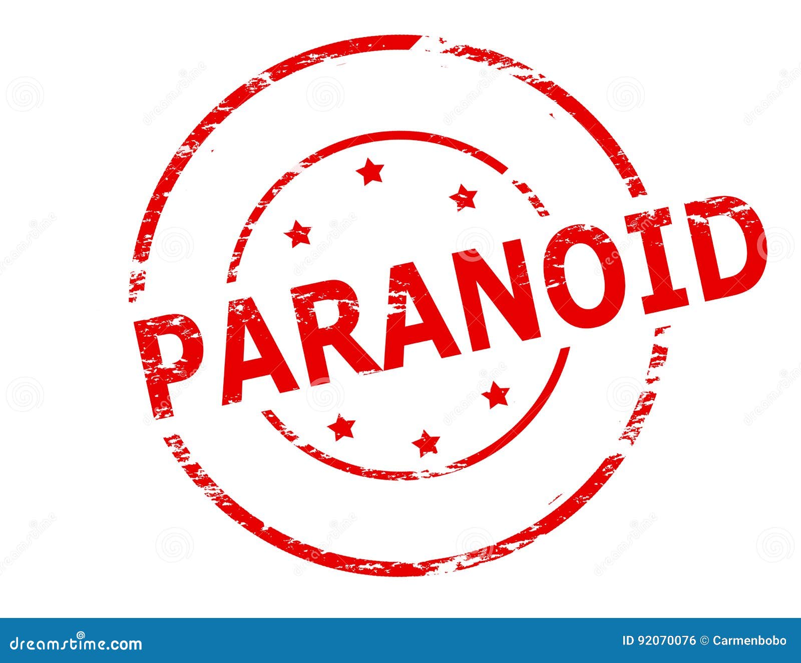 Paranoid stock illustration. Illustration of sign, rubber - 92070076