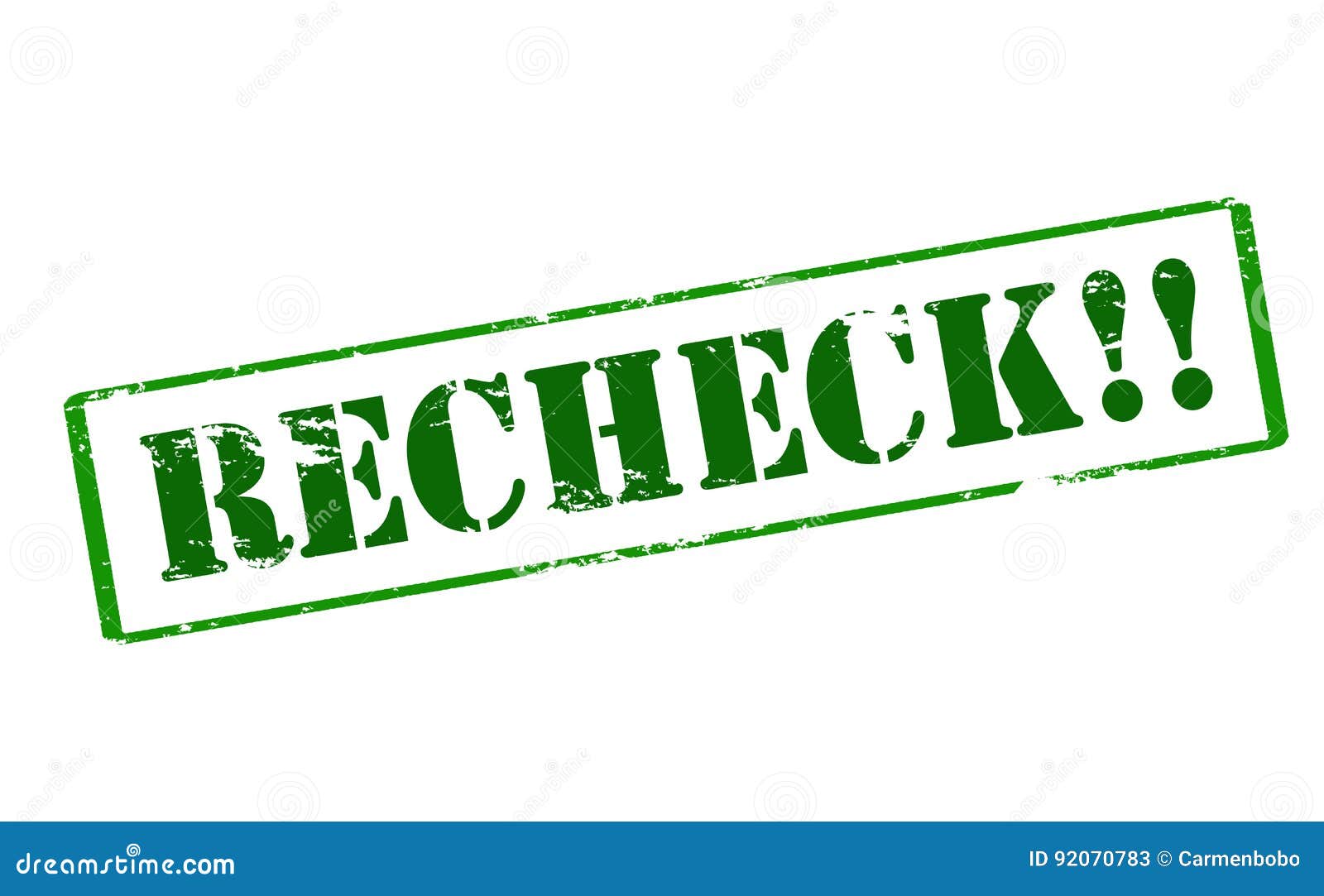 Recheck stock illustration. Illustration of recheck, stamp - 92070783