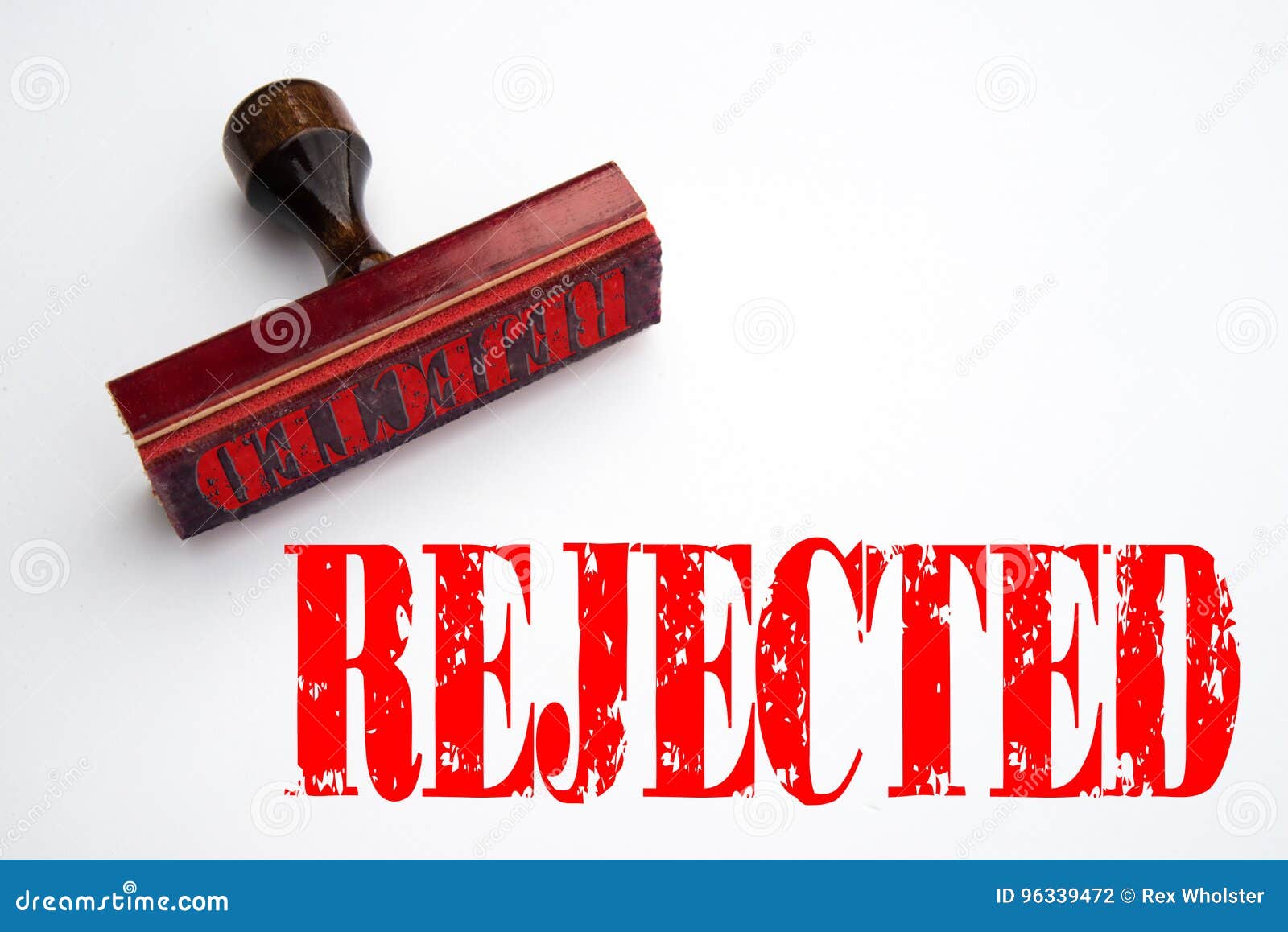 Rubber Stamp with the Word REJECTED Stock Illustration - Illustration ...