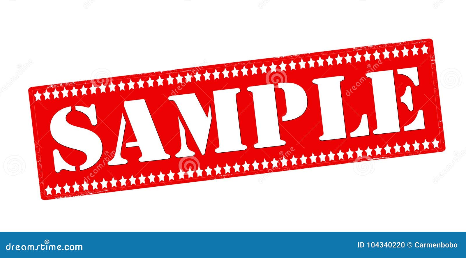 Sample stock vector. Illustration of specimen, sign - 104340220