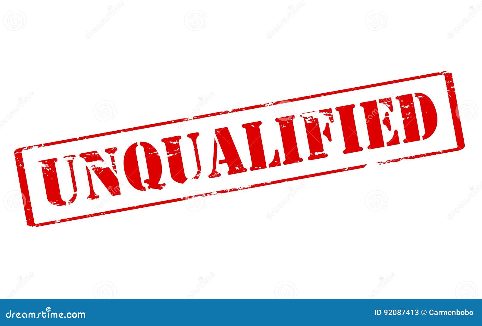 Unqualified stock illustration. Illustration of symbol - 92087413